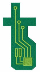 Computer Chip Font t Embroidery Design | EmbroideryDesigns.com