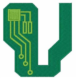 Computer Chip Font v Embroidery Design | EmbroideryDesigns.com