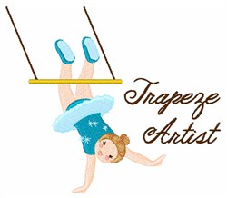 Trapeze Artist Embroidery Design | EmbroideryDesigns.com