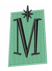 Retro Rectangle M Embroidery Design | EmbroideryDesigns.com