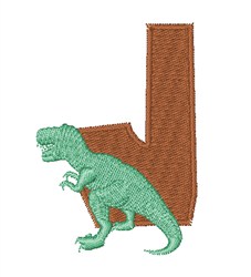 Prehistoric Dinosaur J Embroidery Design | EmbroideryDesigns.com
