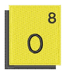 Periodic Table Oxygen Embroidery Design | EmbroideryDesigns.com