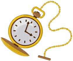 Pocket Watch Embroidery Design | EmbroideryDesigns.com