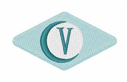 Retro Sign V Embroidery Design | EmbroideryDesigns.com