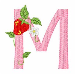 Strawberry M Embroidery Design | EmbroideryDesigns.com