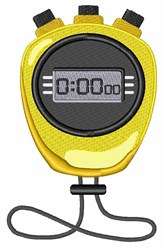 Zeroed Stopwatch Embroidery Design | EmbroideryDesigns.com