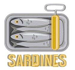 Sardines Embroidery Design | EmbroideryDesigns.com