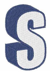 Extruded S Embroidery Design | EmbroideryDesigns.com