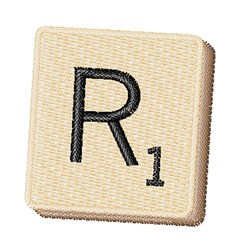 Scrabble Chip R Embroidery Design | EmbroideryDesigns.com
