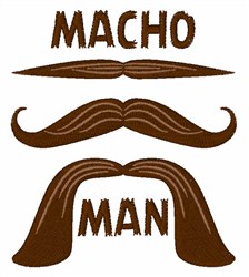 Macho Man Embroidery Design | EmbroideryDesigns.com