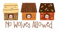 No Wolves Allowed Embroidery Design | EmbroideryDesigns.com