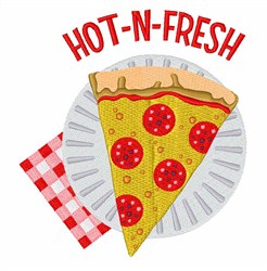 Hot-N-Fresh Pizza Embroidery Design | EmbroideryDesigns.com