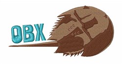 Horseshoe Crab OBX Embroidery Design | EmbroideryDesigns.com