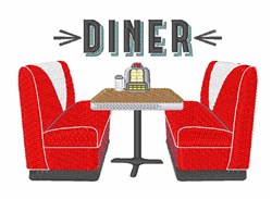 Diner Table Embroidery Design | EmbroideryDesigns.com