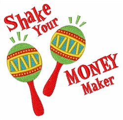 Free Shake Money Maker Embroidery Design | EmbroideryDesigns.com