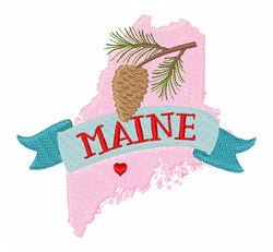 Maine Embroidery Design | EmbroideryDesigns.com