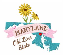 Old Line State Embroidery Design | EmbroideryDesigns.com