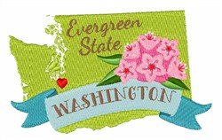 Evergreen State Embroidery Design | EmbroideryDesigns.com