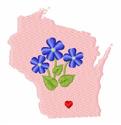 Wisconsin State Embroidery Design | EmbroideryDesigns.com