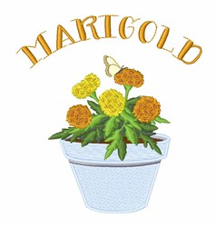 Marigold Embroidery Design | EmbroideryDesigns.com