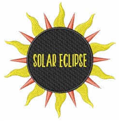 Solar Eclipse Embroidery Design | EmbroideryDesigns.com