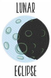 Lunar Eclipse Embroidery Design | EmbroideryDesigns.com