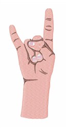 Rock On Sign Embroidery Design | EmbroideryDesigns.com
