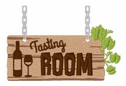Tasting Room Sign Embroidery Design | EmbroideryDesigns.com