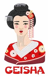 Geisha Embroidery Design | EmbroideryDesigns.com