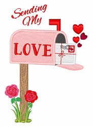 Sending Me Love Embroidery Design | EmbroideryDesigns.com