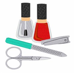 Nail Polish Embroidery Design | EmbroideryDesigns.com