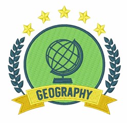 Geography Crest Embroidery Design | EmbroideryDesigns.com
