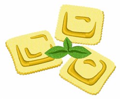 Ravioli Pasta Embroidery Design | EmbroideryDesigns.com