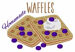 Homemade Waffles Embroidery Design | EmbroideryDesigns.com