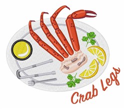 Crab Legs Meal Embroidery Design | EmbroideryDesigns.com