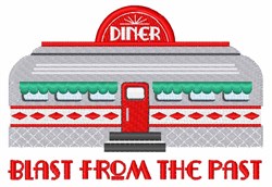 Blast From Past Diner Embroidery Design | EmbroideryDesigns.com