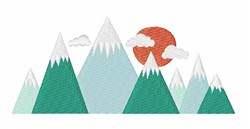 Snowy Mountains Embroidery Design | EmbroideryDesigns.com