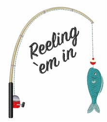 Reeling Em In Embroidery Design | EmbroideryDesigns.com