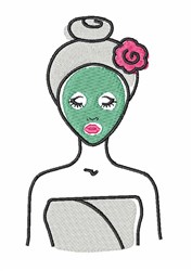 Spa Facial Embroidery Design | EmbroideryDesigns.com