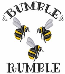 Bumble Rumble Bees Embroidery Design | EmbroideryDesigns.com
