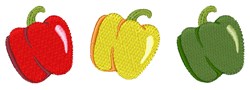 Bell Peppers Embroidery Design | EmbroideryDesigns.com