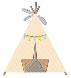 Indian Tepee Embroidery Design | EmbroideryDesigns.com