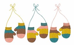 Knitted Mittens Embroidery Design | EmbroideryDesigns.com