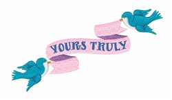 Yours Truly Embroidery Design | EmbroideryDesigns.com