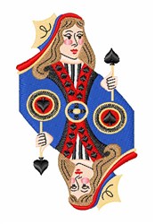 Spades Queen Embroidery Design | EmbroideryDesigns.com