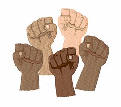 Protest Fists Embroidery Design | EmbroideryDesigns.com
