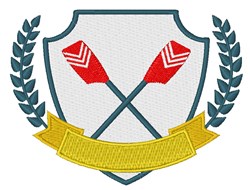 Rowing Emblem Embroidery Design | EmbroideryDesigns.com
