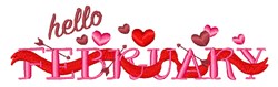 Hello February Embroidery Design | EmbroideryDesigns.com