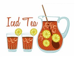 Iced Tea Embroidery Design | EmbroideryDesigns.com