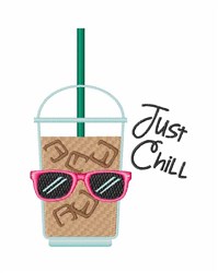 Just Chill Embroidery Design | EmbroideryDesigns.com